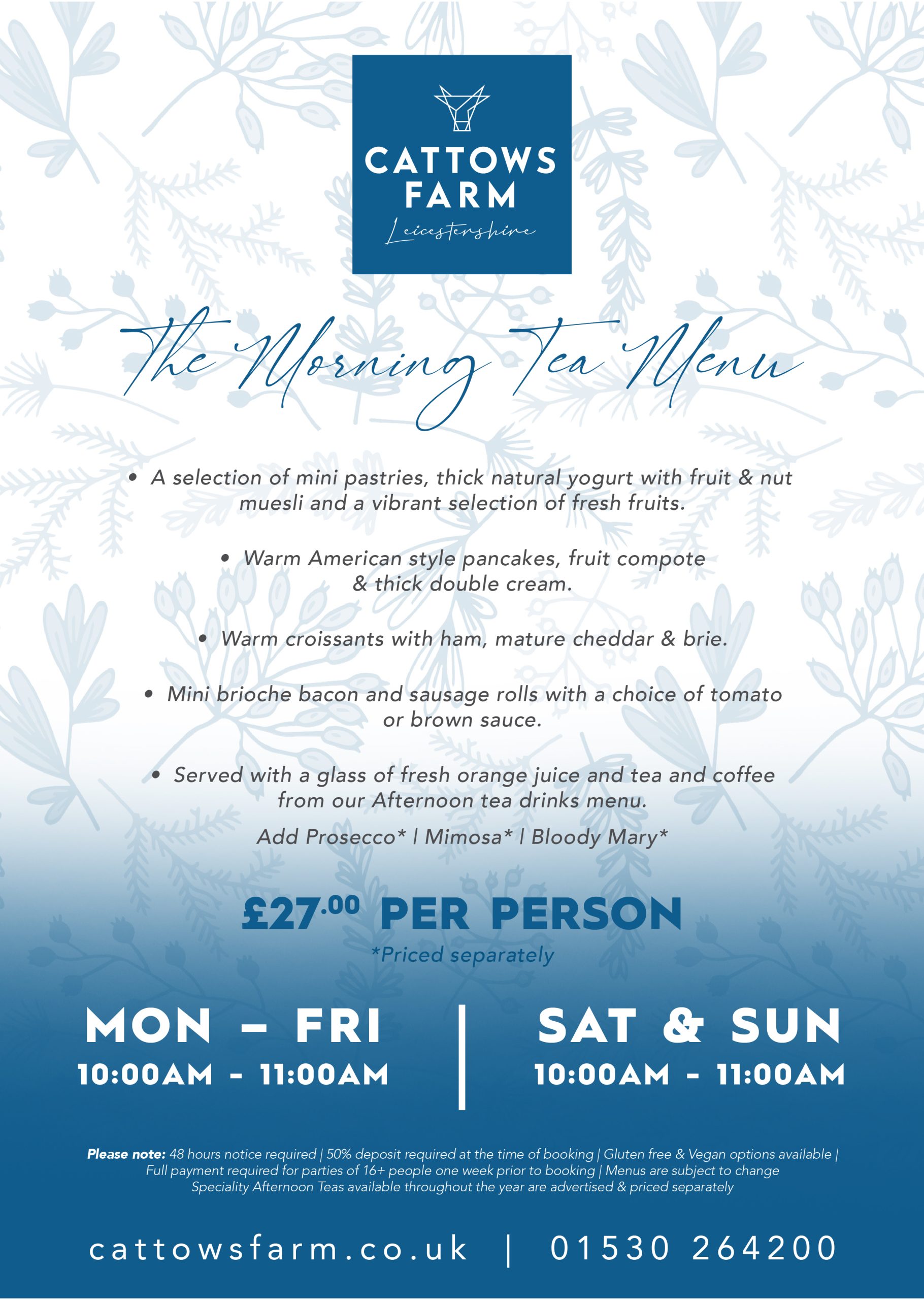 Menus - Cattows Farm