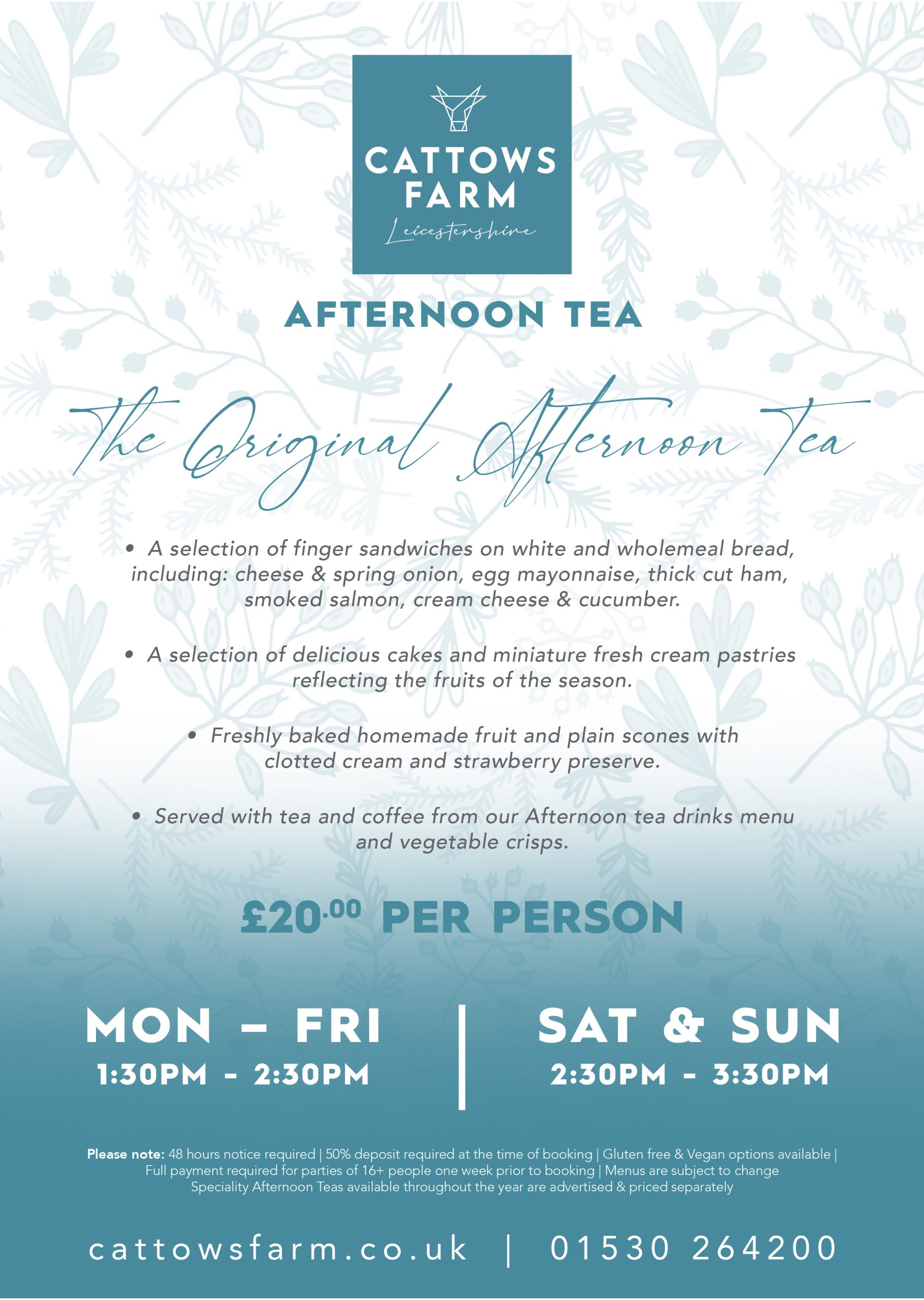 Menus - Cattows Farm